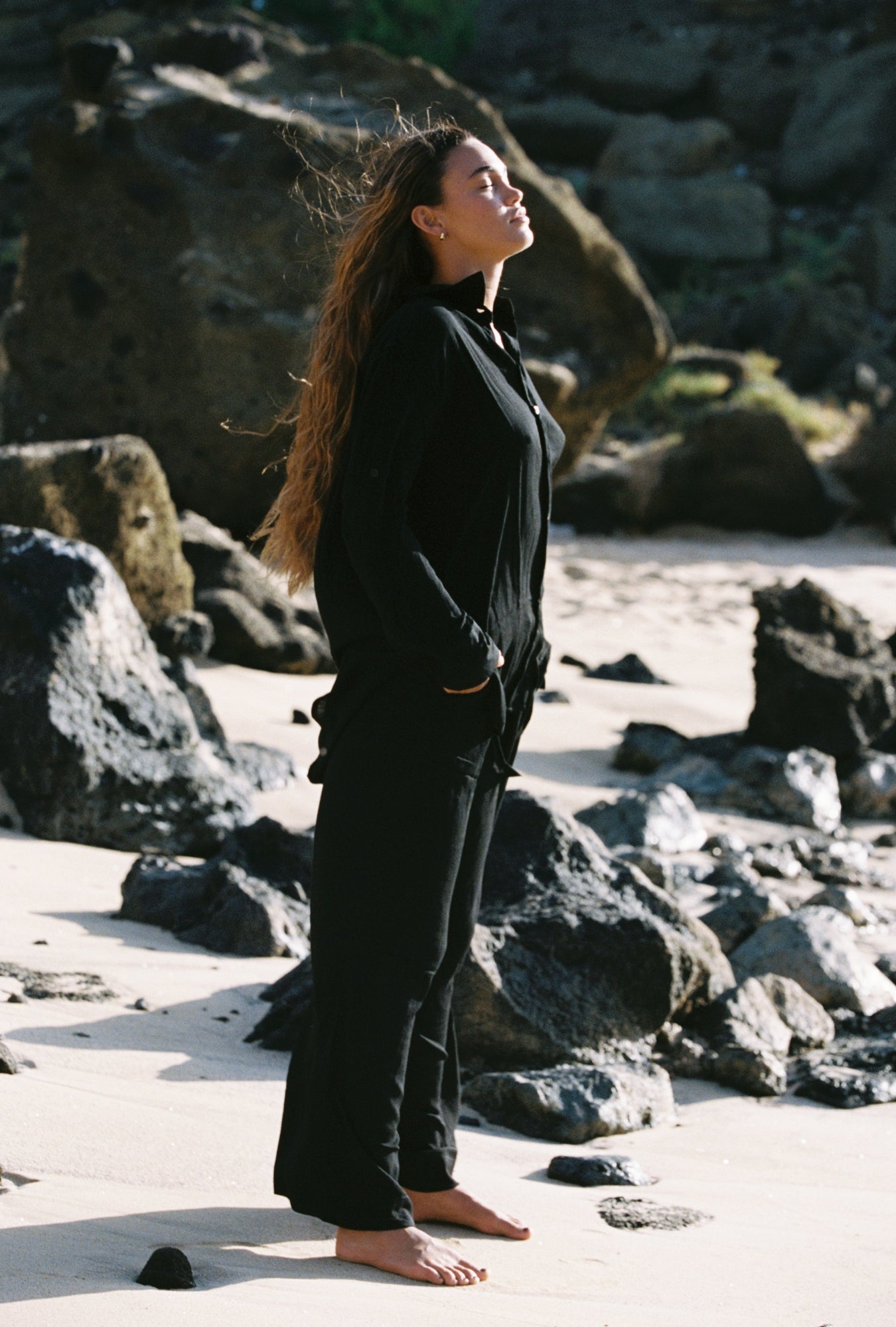 Layla Shirt - Black – STONE FOX SWIM